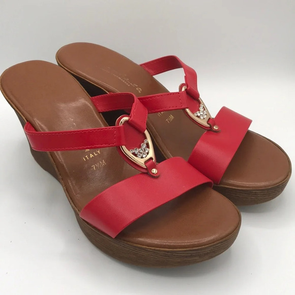 Italian Shoemakers | Shoes | Contesa By Italian Shoemakers Red Sandals ...